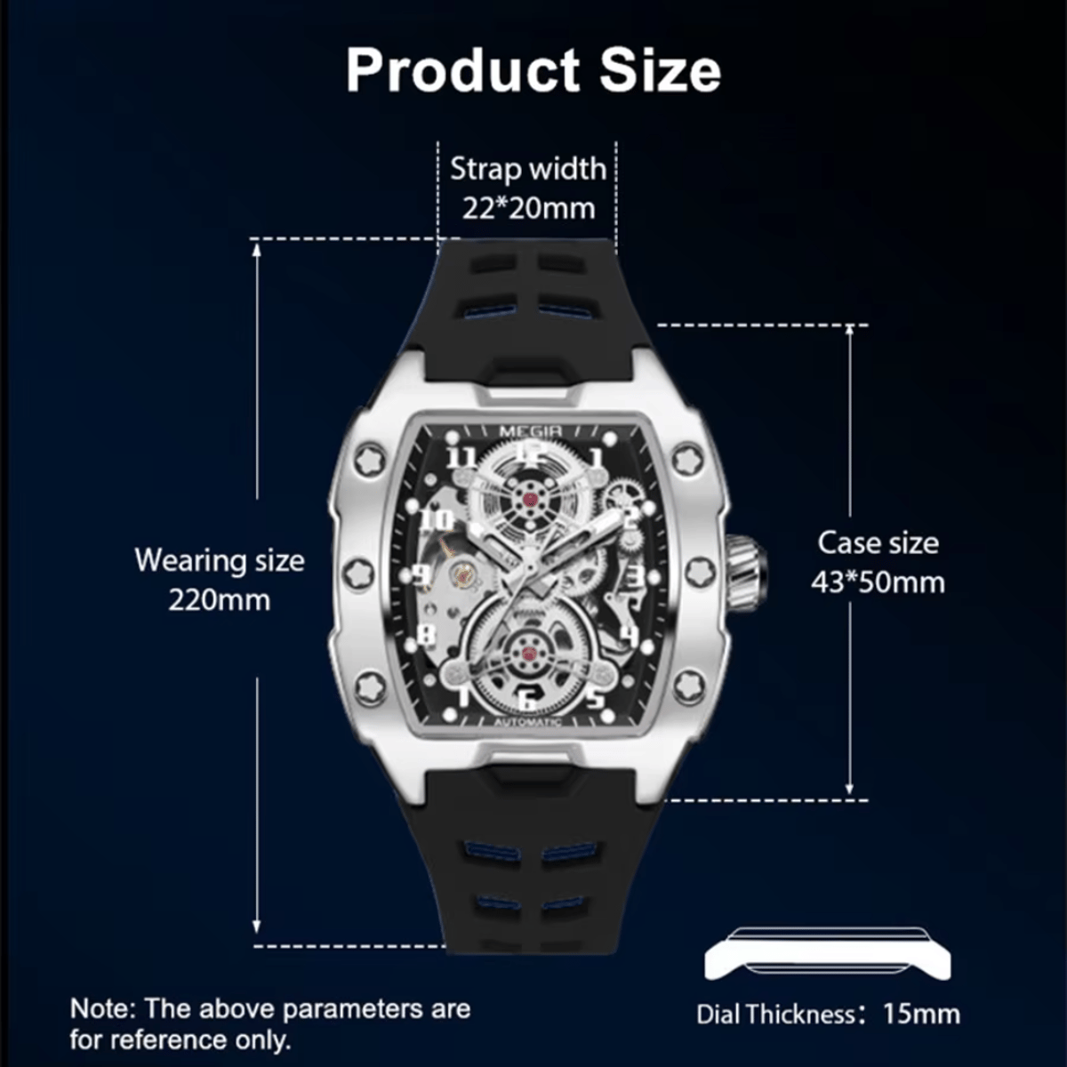 Shop Stylish Men's Automatic Watch With Skeleton Design And Luminous ...