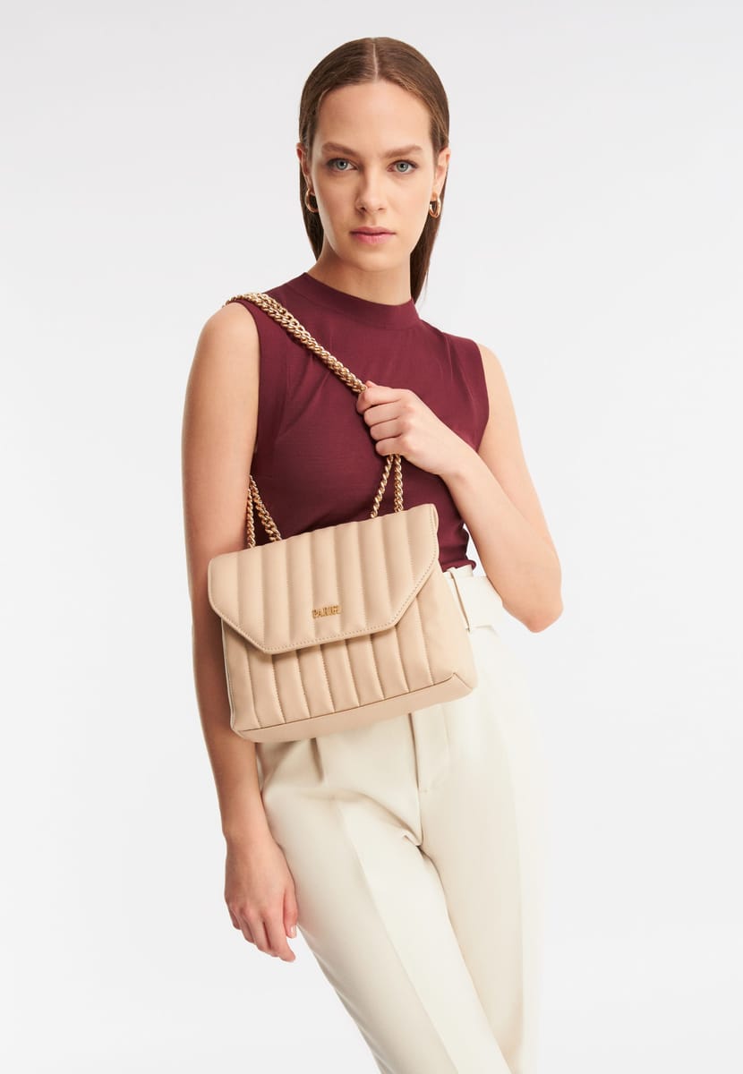 Shop Parigi Women's Shoulder Bag – Tan Online In UAE