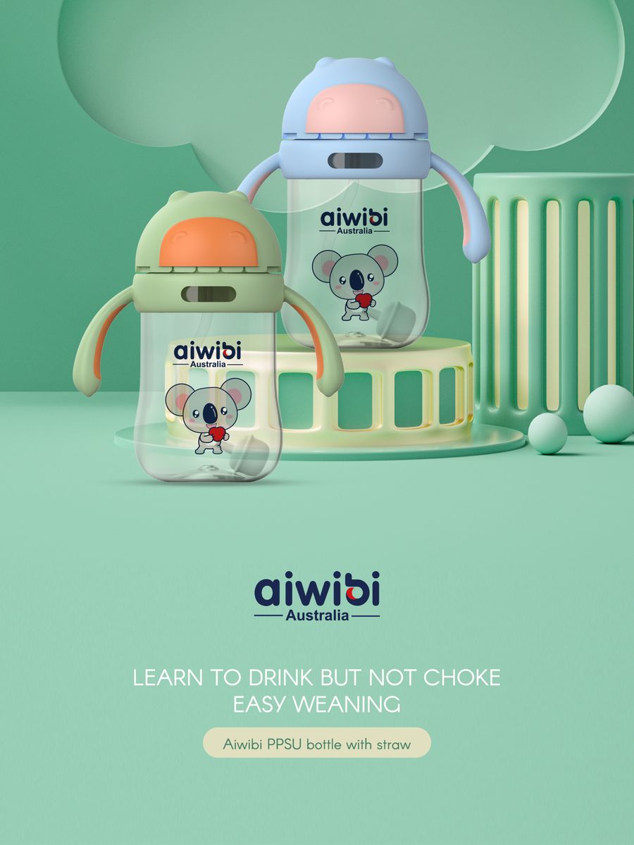 Shop Aiwibi Water Bottle With Straw 300ml Online In UAE