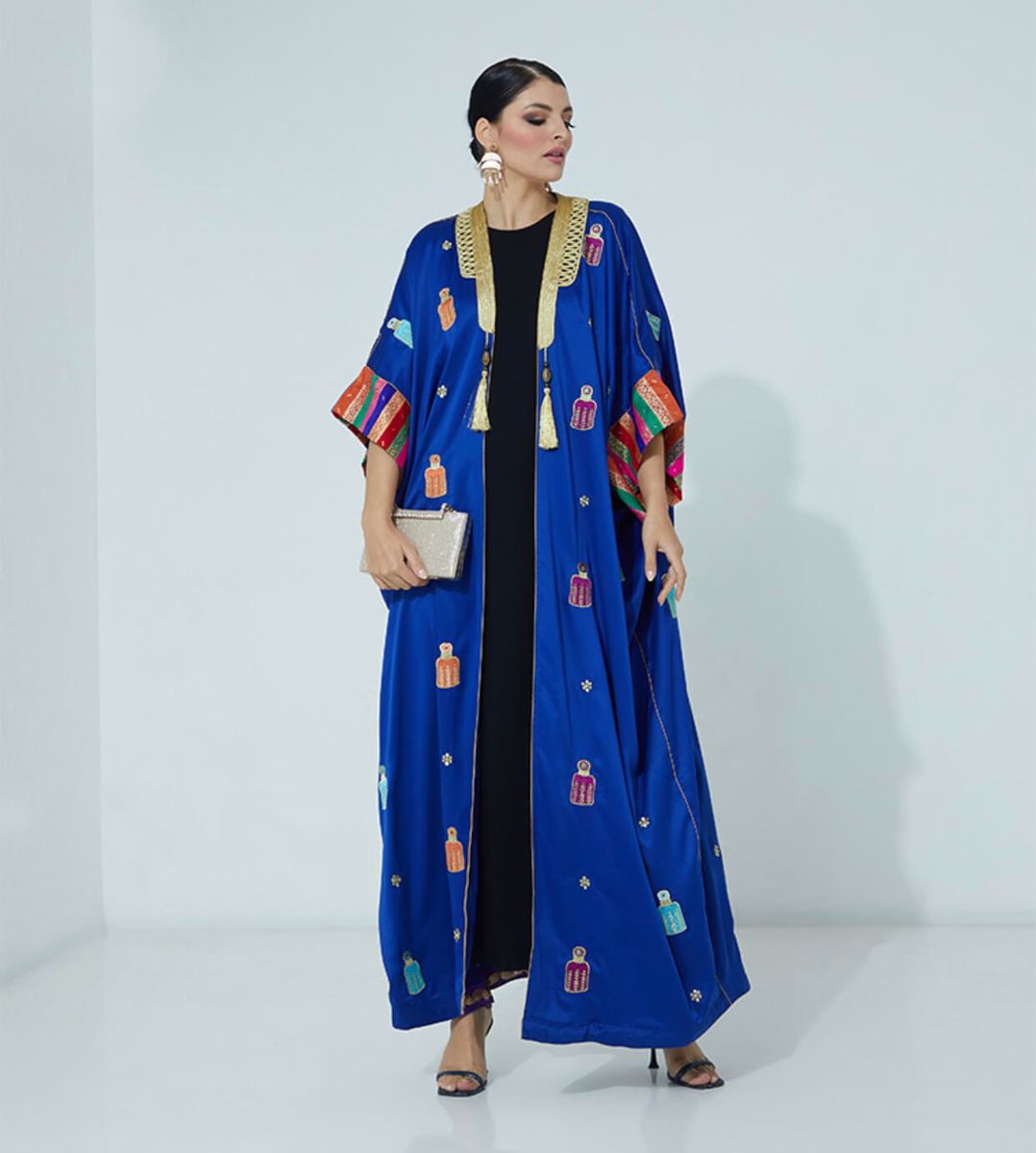 Shop Special Blue Bisht With Embroidery Color Shape And Gold Abaya ...