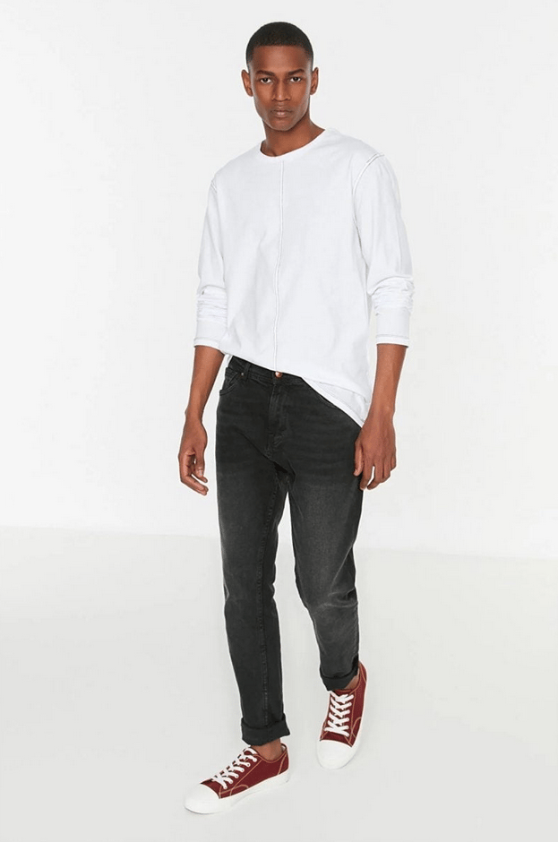 Shop Seam Detail Crew Neck T-Shirt For Men Online In UAE