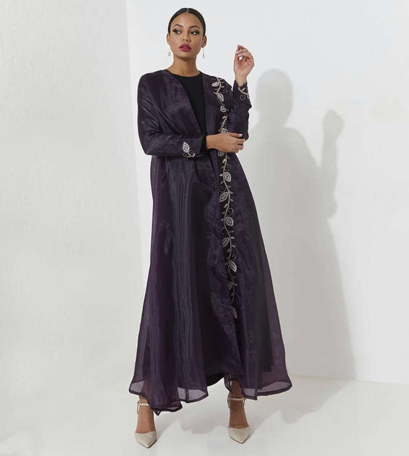 Shop Elegant Organza With Floral Hand Embroidery Design Online In UAE